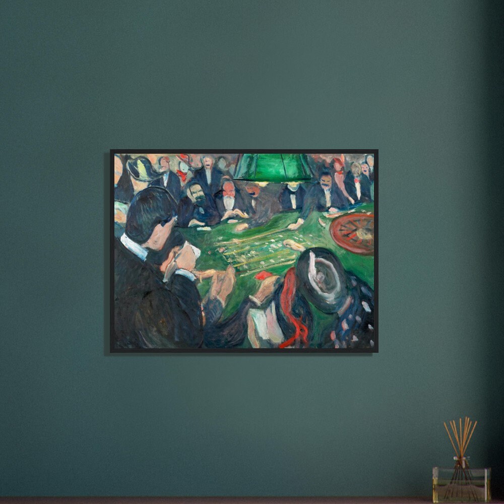 Roulette Table Monte Carlo Edvard Munch Vintage Gambling Art Premium ...