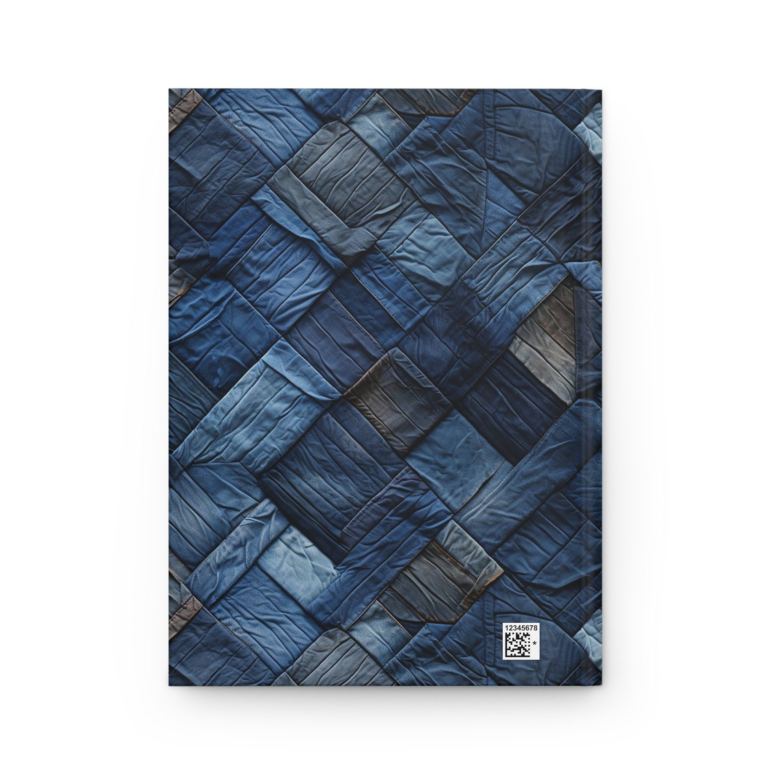 Vintage Denim Blue Jean Patchwork Pattern Matte Hardcover Journal 150 ...