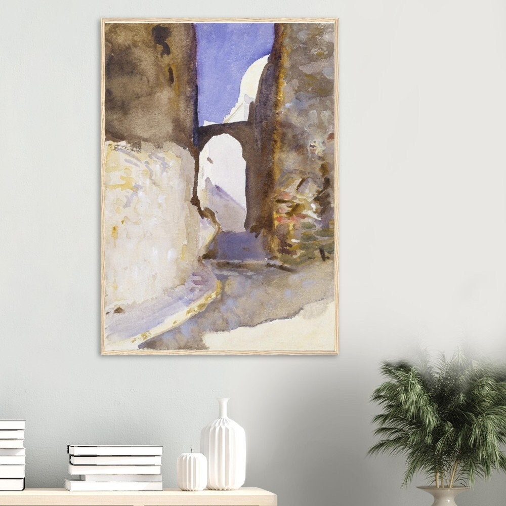 Street Scene Tangier Morocco Vintage Art Premium Matte Paper Pine ...