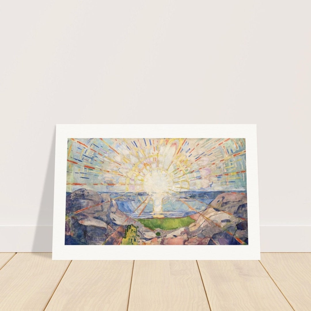 Edvard Munch Solenintro Sea Norway Sunrise Vintage Art Museum-quality ...