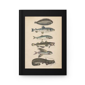 Antique Fish Illustration - Ruled Line Notebook - Fishing Diary ...