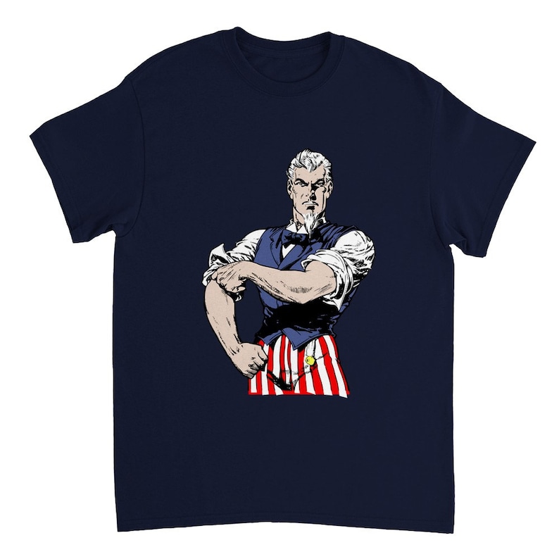 Buff Uncle Sam Rolling up Sleeves Vintage American Patriotic Art ...