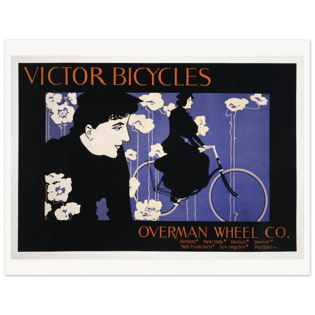 Victor Bicycles Overman Wheel Company Vintage Bike Advertising William ...