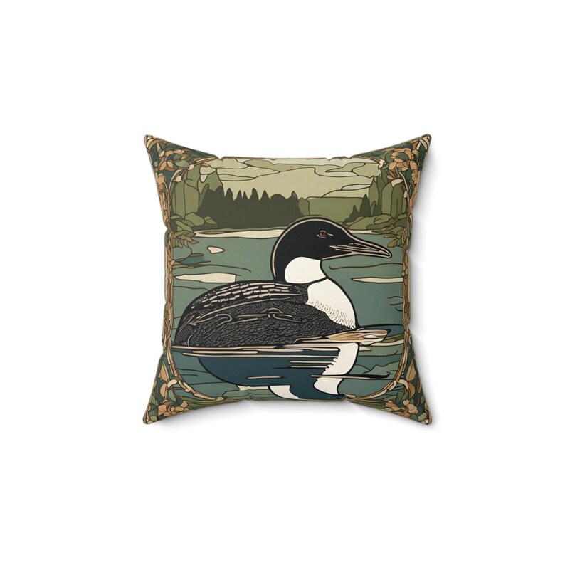 LOON Art Nouveau William Morris Style Art Spun Polyester Square PILLOW ...