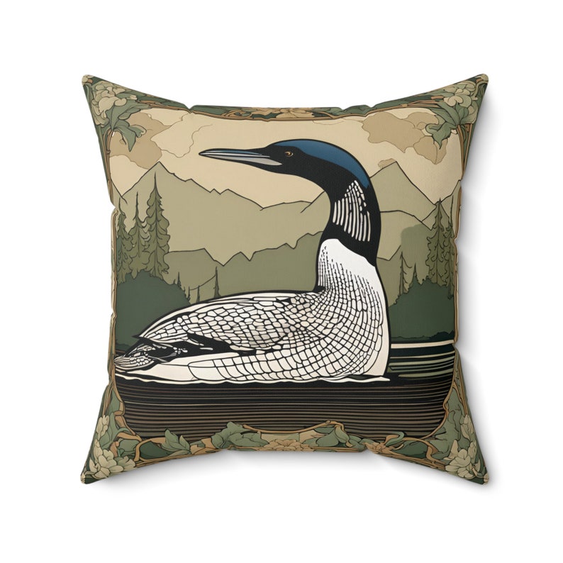 LOON Art Nouveau William Morris Style Art Spun Polyester Square PILLOW ...