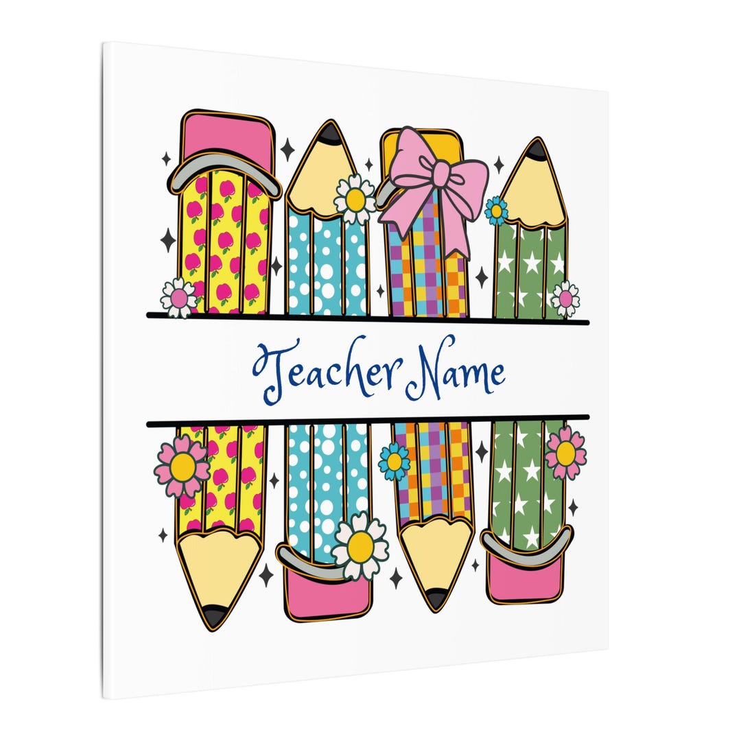 Custom Teacher Name - Personalized Classroom Canvas Wall Art - Teacher ...
