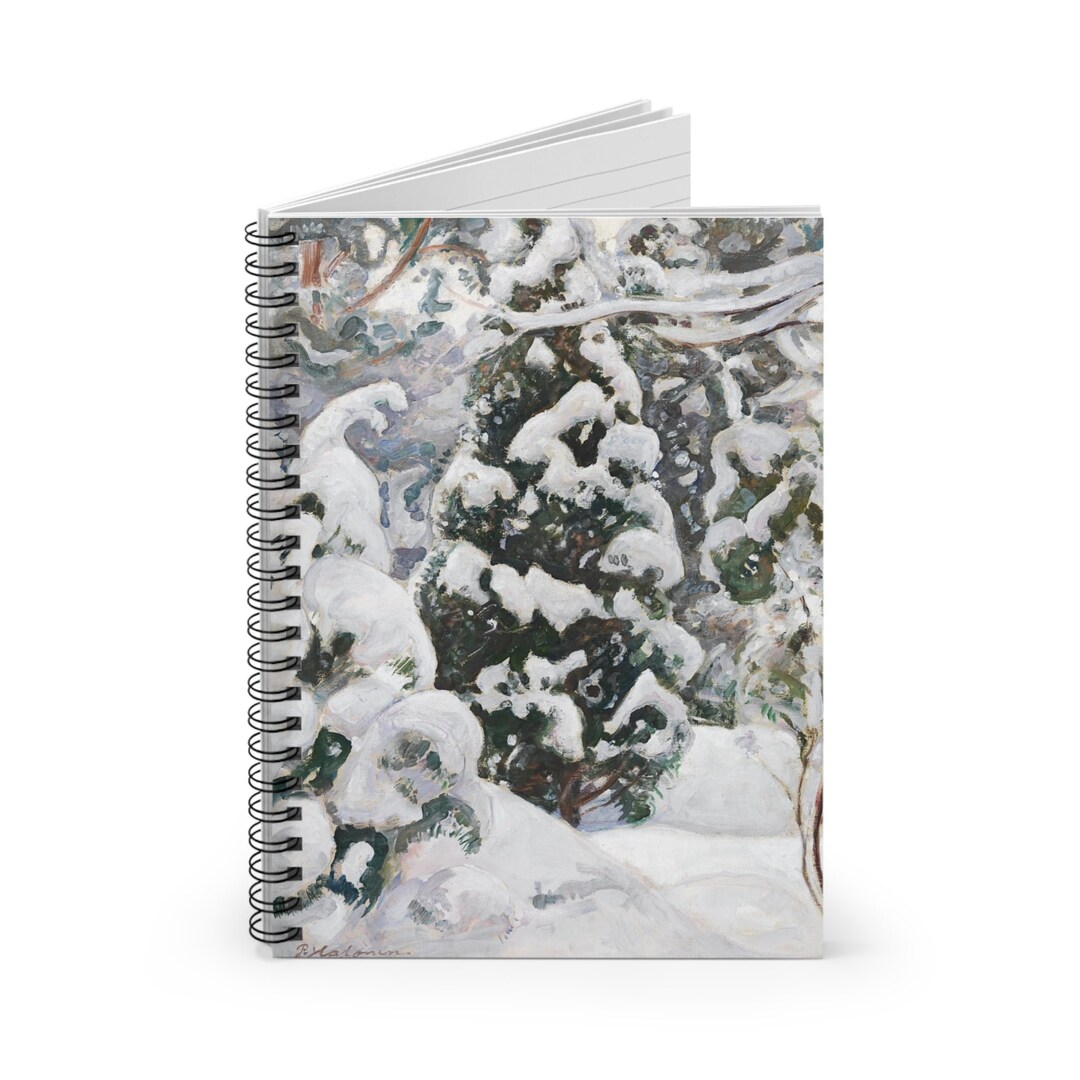 Juniper Tree in Snow Winter Snowy Landscape Pekka Halonen Vintage ...