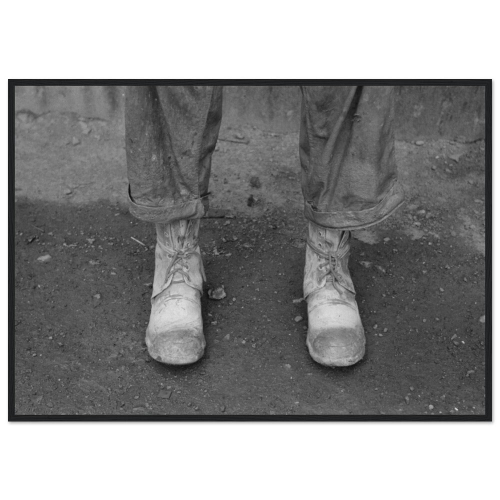 Miners Boots Miner Shoes Vintage Black and White Photo Premium Matte ...