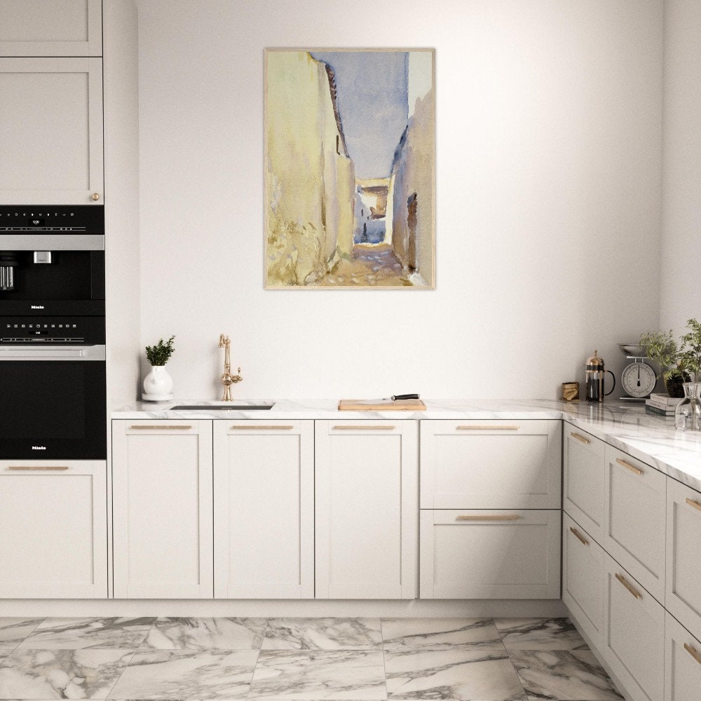 Tangier Morocco Building Architecture Street Scene Vintage Art Premium ...