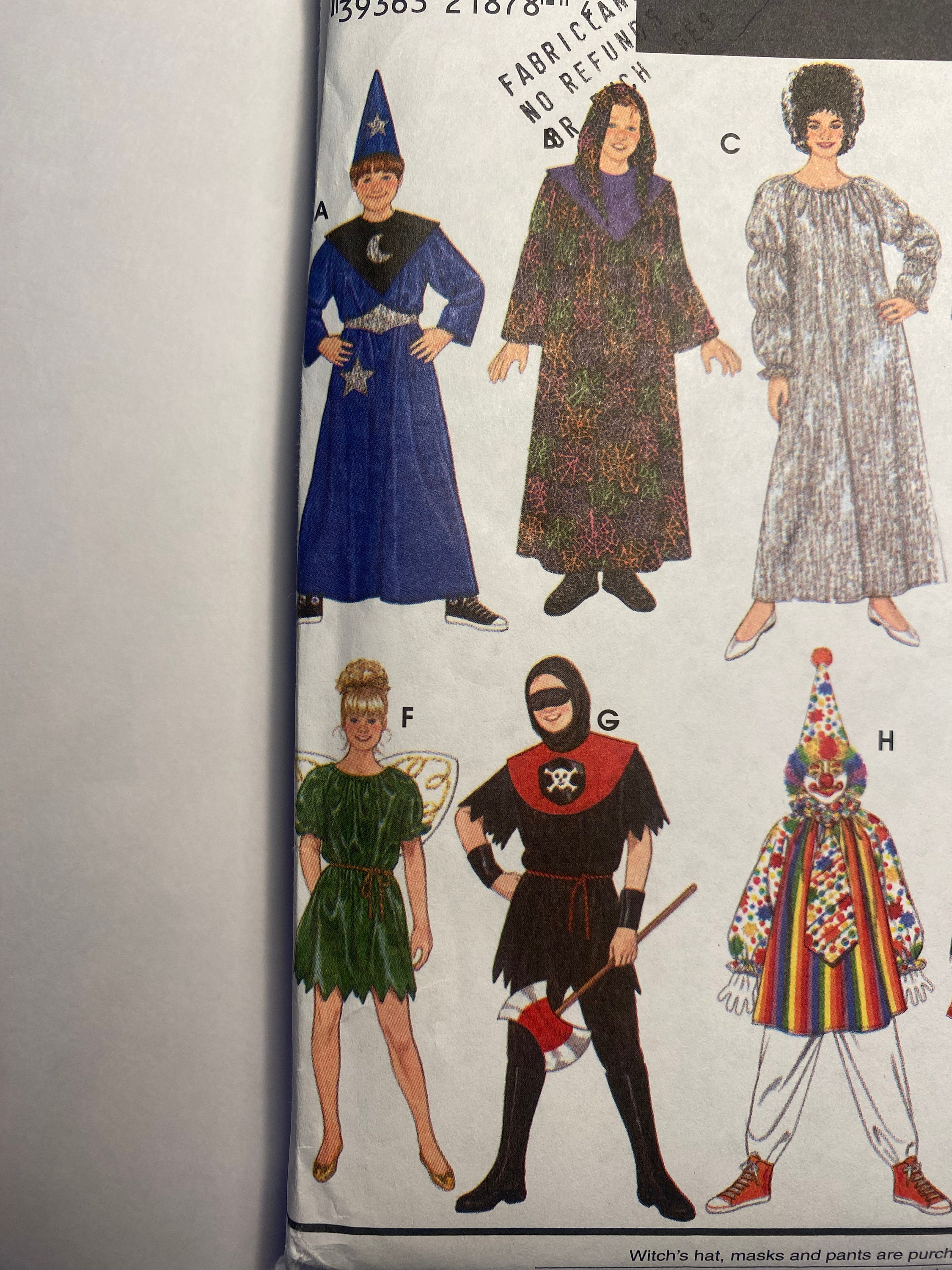 Children's Costume Sewing Pattern Package Simplicity - Etsy