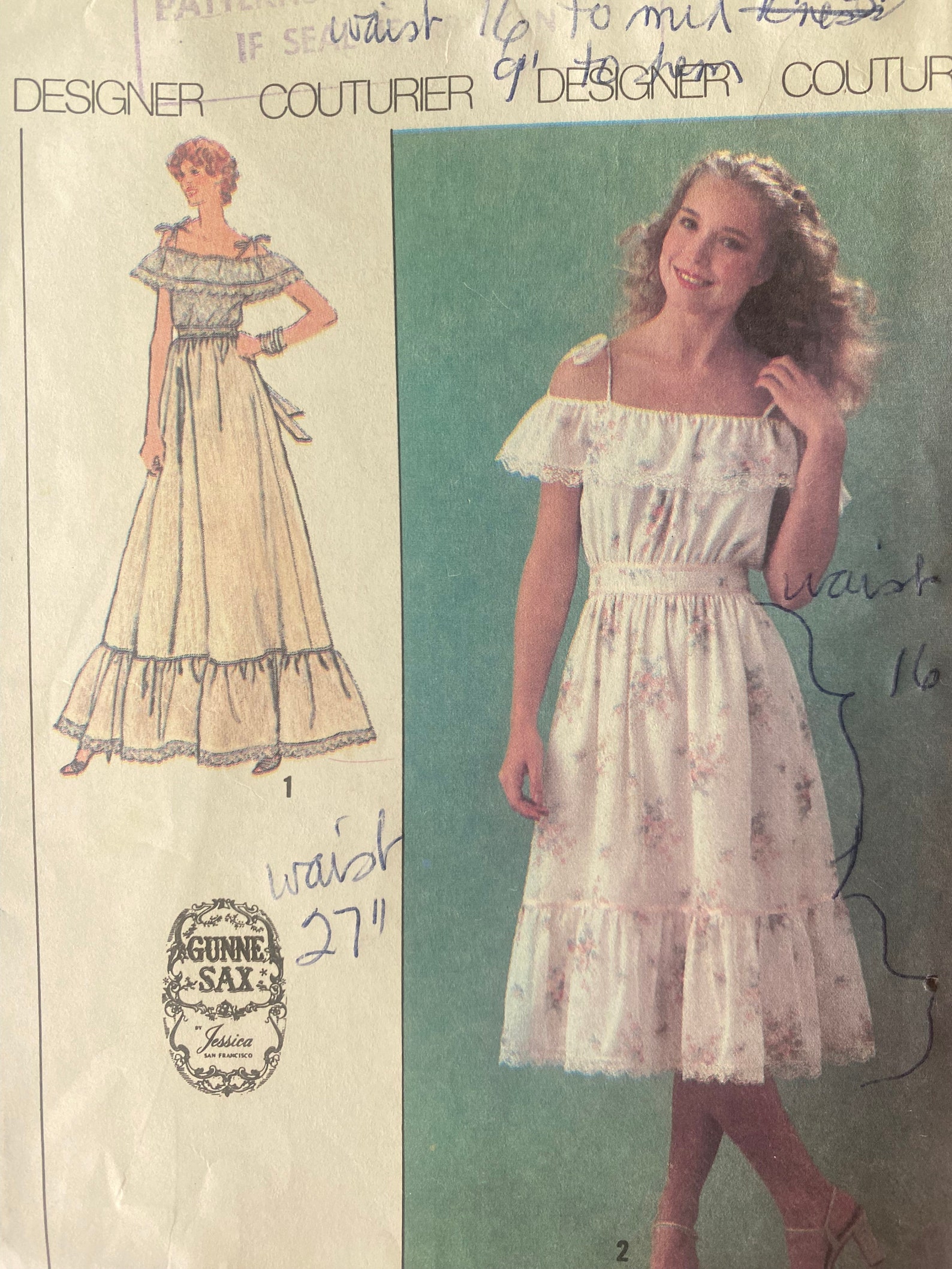 Gunne Sax Dress Sewing Pattern 1979 Size 6/8 XS Simplicity - Etsy