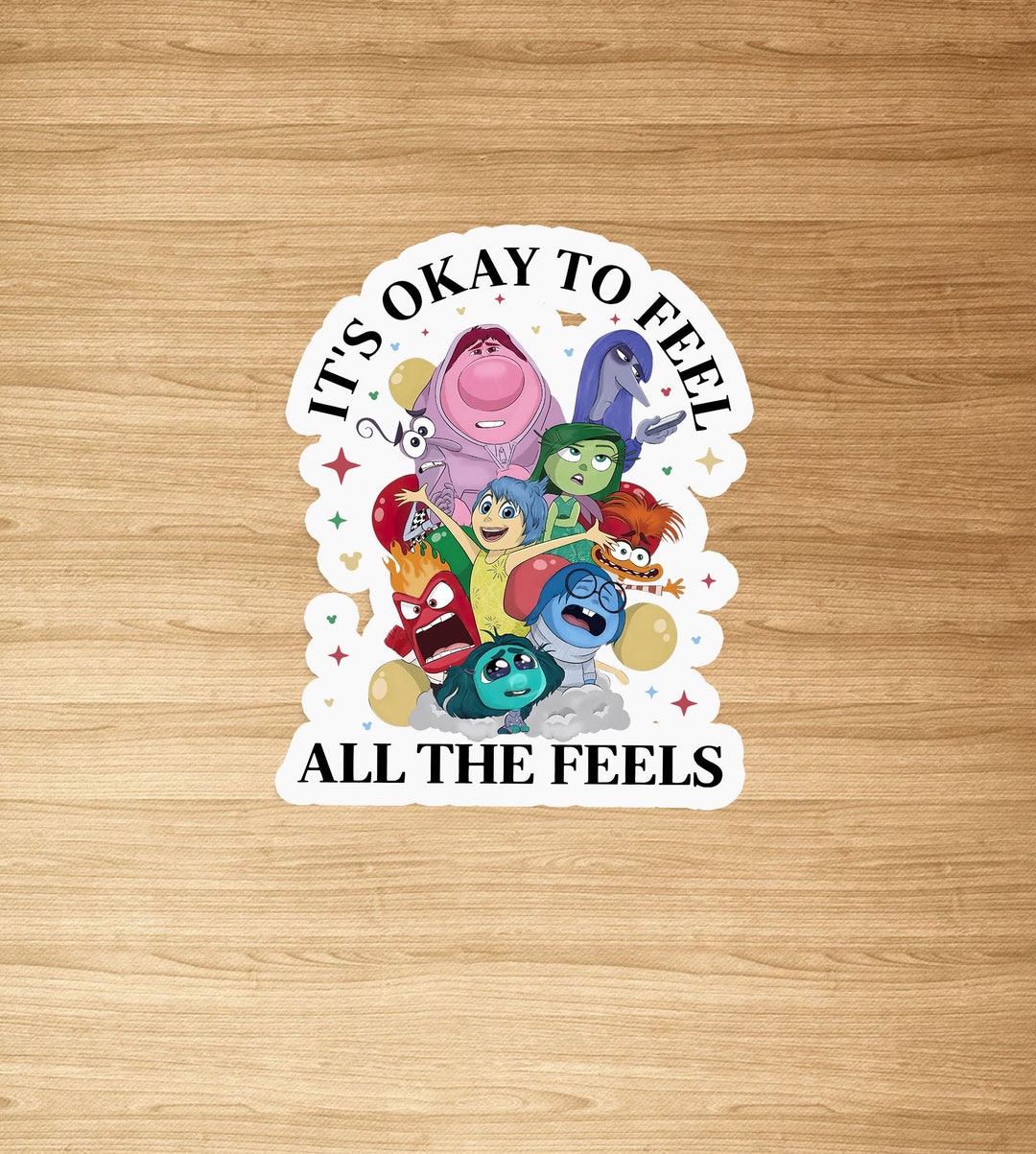 Inside Out Sticker, It's Okay to Feel All the Feels, Emotions Inside ...