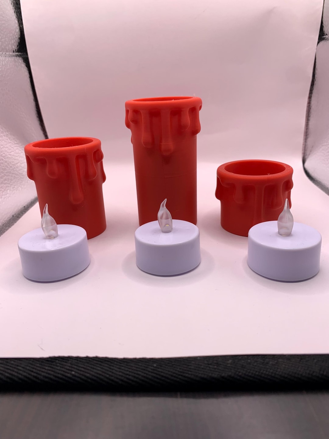 3D Printed Set of 3 Candle Holders | Holds Standard Size Battery ...