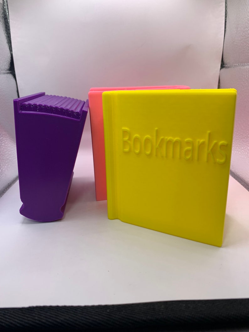 LARGER 3D Printed Book Shaped Bookmark Holder | Bookmark Display | Book ...