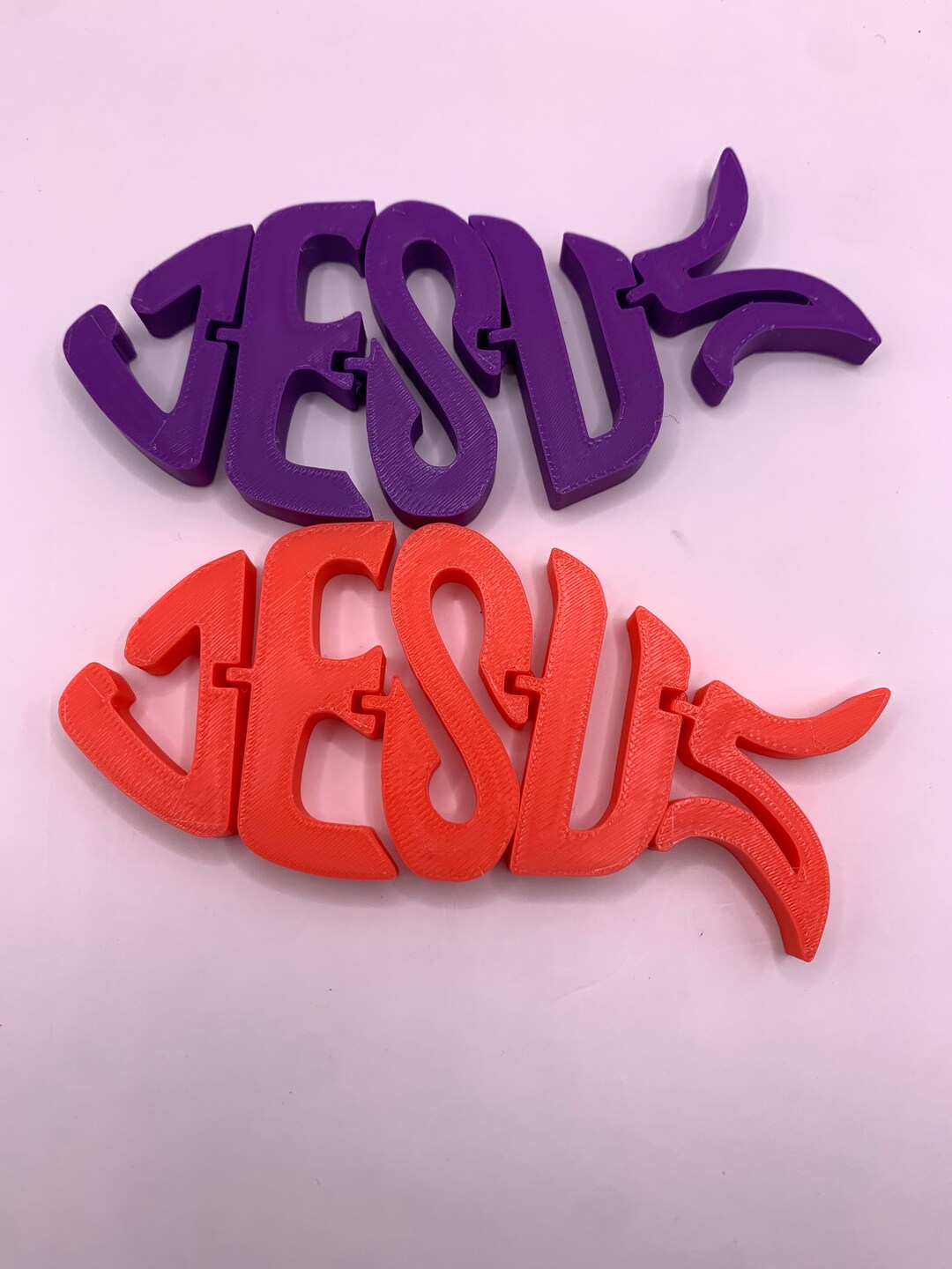 3D Printed Jesus Flexi Fish Logo | Fidget Gift for Christians | Fidget ...