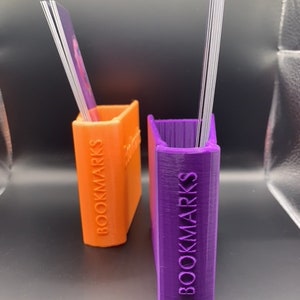 3D Printed Book Shaped Bookmark Holder | Bookmark Display | Book-style ...