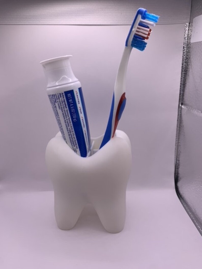 3D Printed Tooth-shaped Toothbrush Holder, Dentist Gift - Etsy