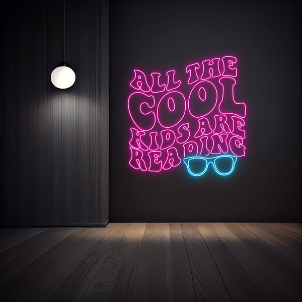 Neon Book Sign - Etsy