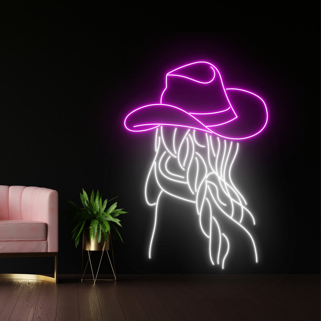 Cowgirl Neon Sign Cowgirl Led Sign Cowgirl Neon Light Etsy