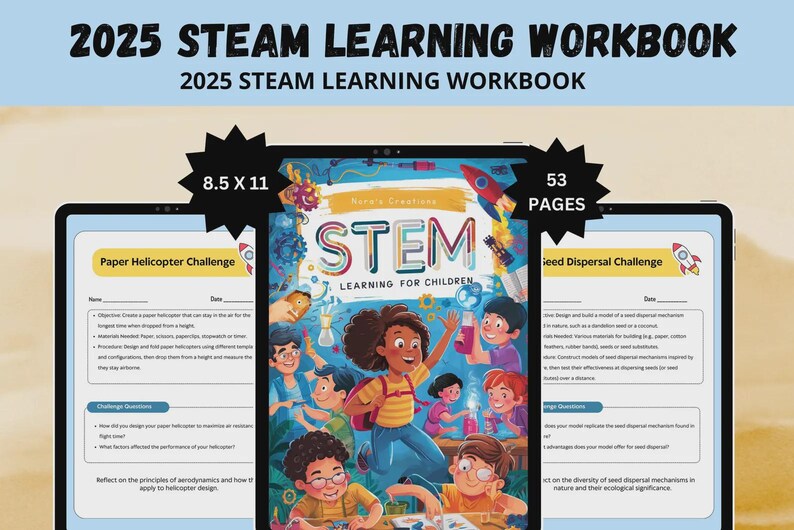 2025 STEM Workbook | Printable Kids Science Activities | Digital STEM ...