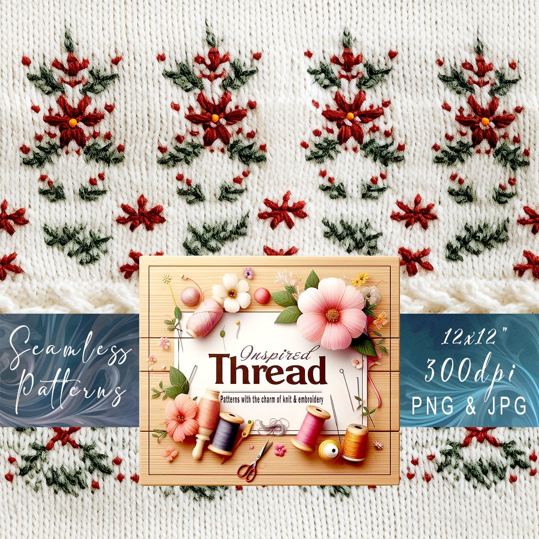 Ugly Knit Sweater Seamless Pattern, Christmas 3D Design, Holiday ...