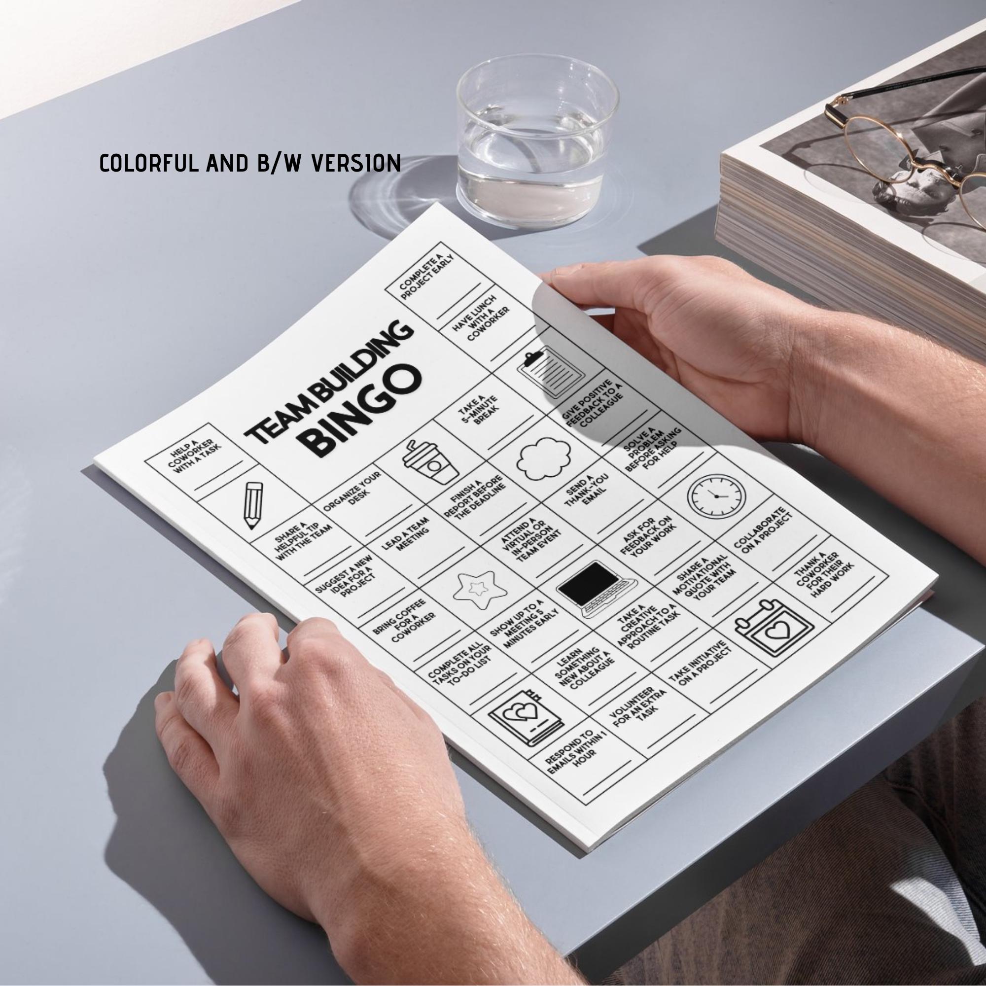 Office Bingo for Team Building | HR Game | Fun Workplace Challenges ...