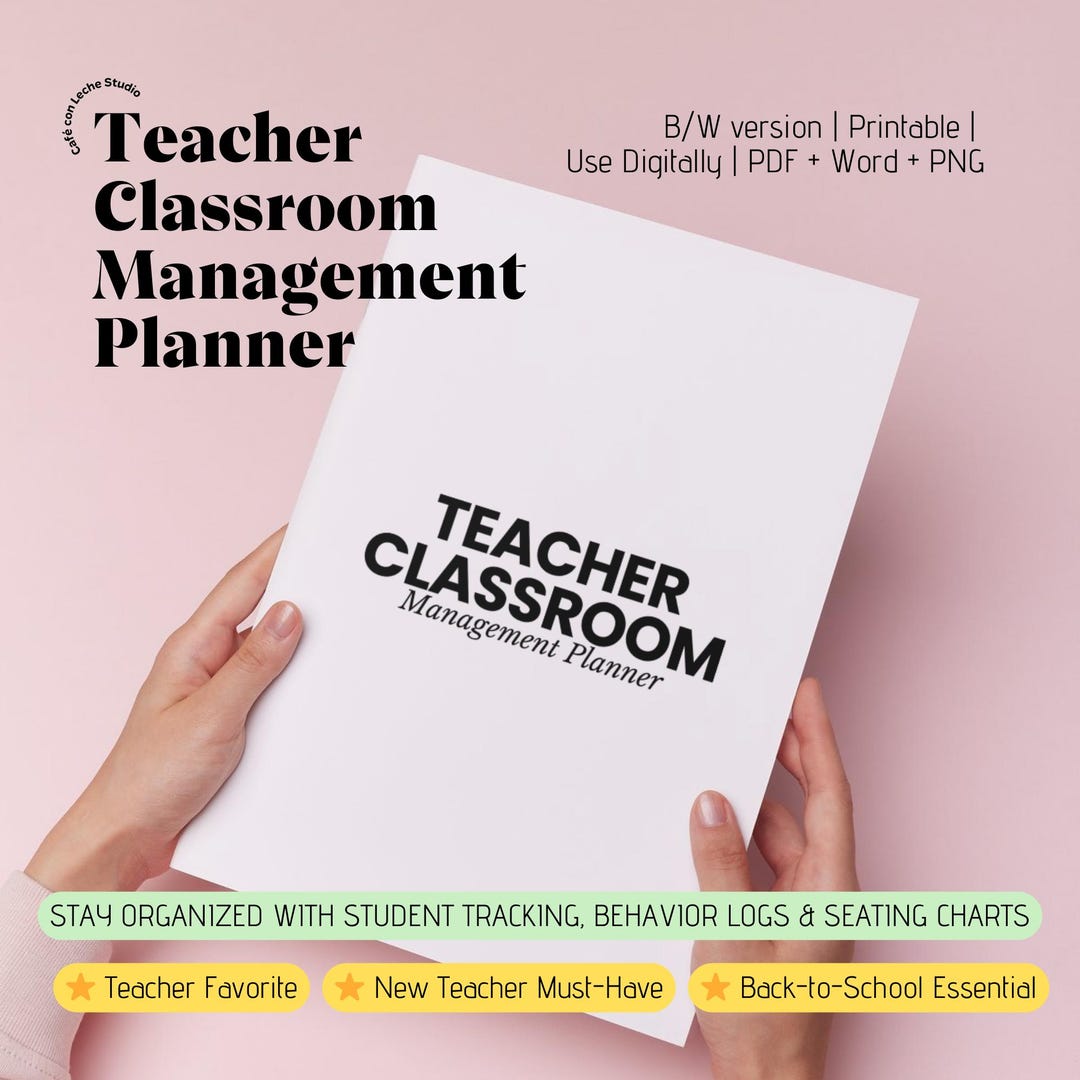 Classroom Management Planner Printable | Teacher Organization System ...