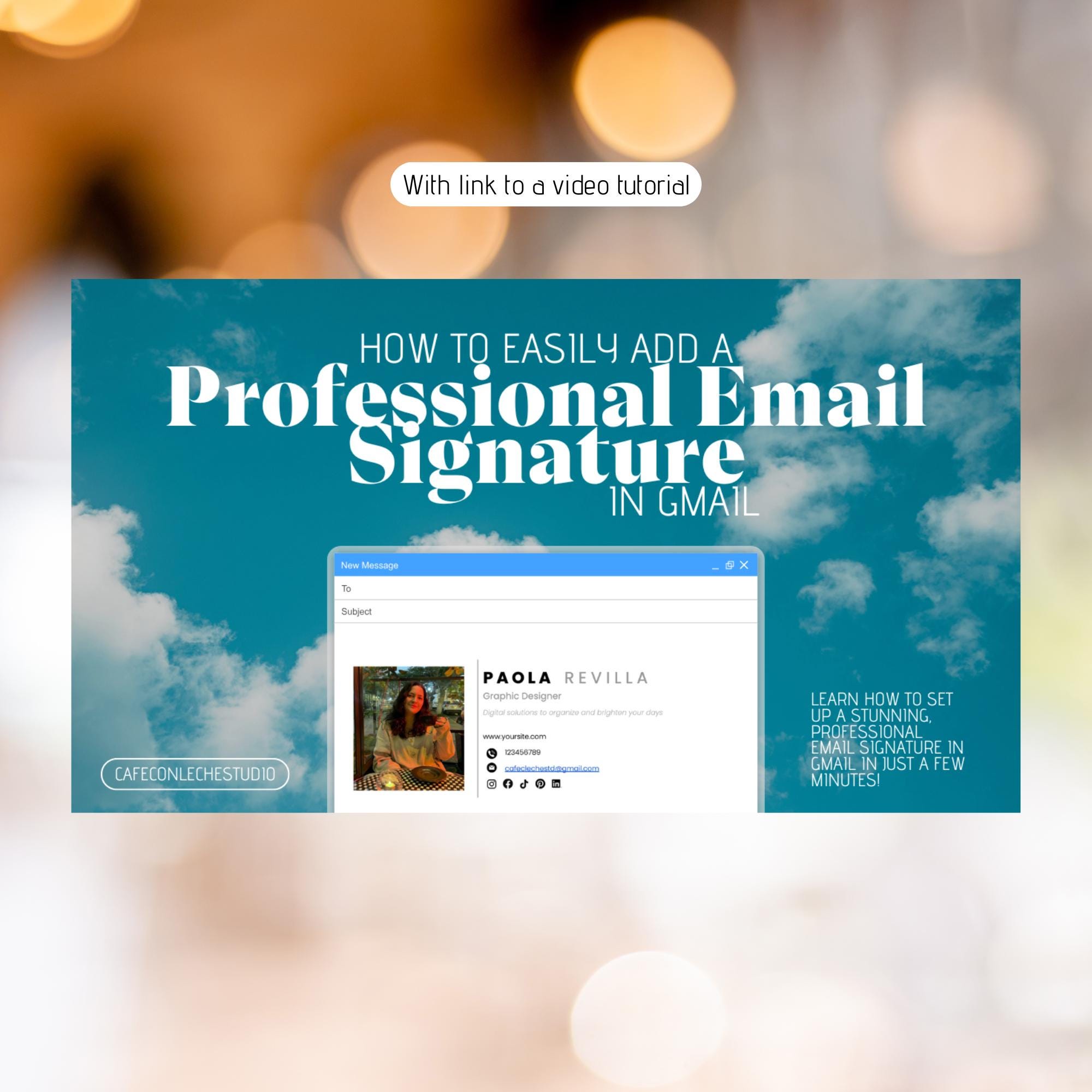 Professional Gmail Signature Template | Gmail Branding Tools | Custom ...