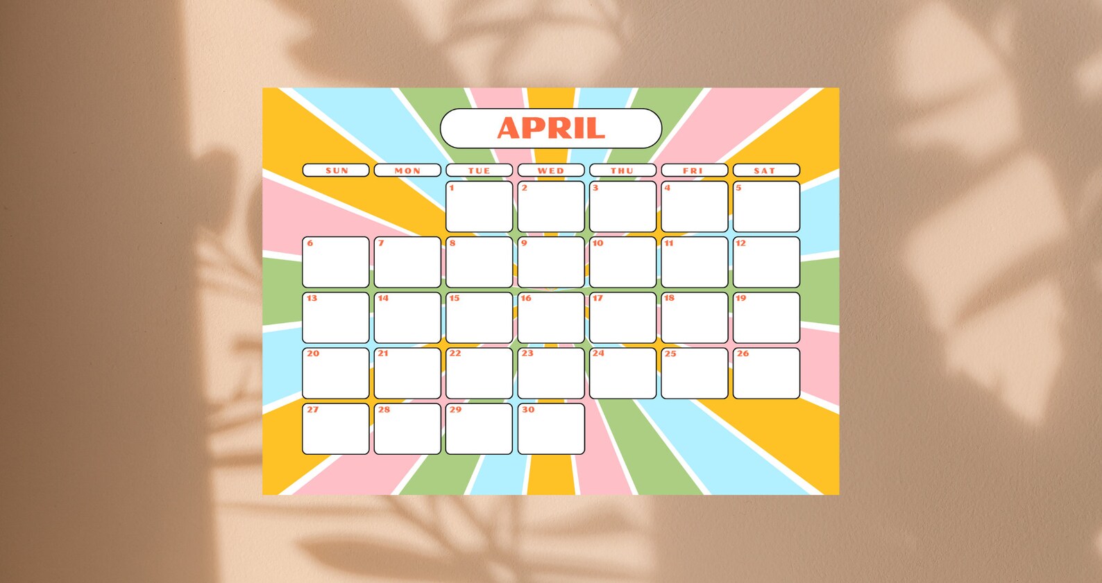 2025 Calendar Printable | Printable Calendar | Groovy Calendar | Retro ...