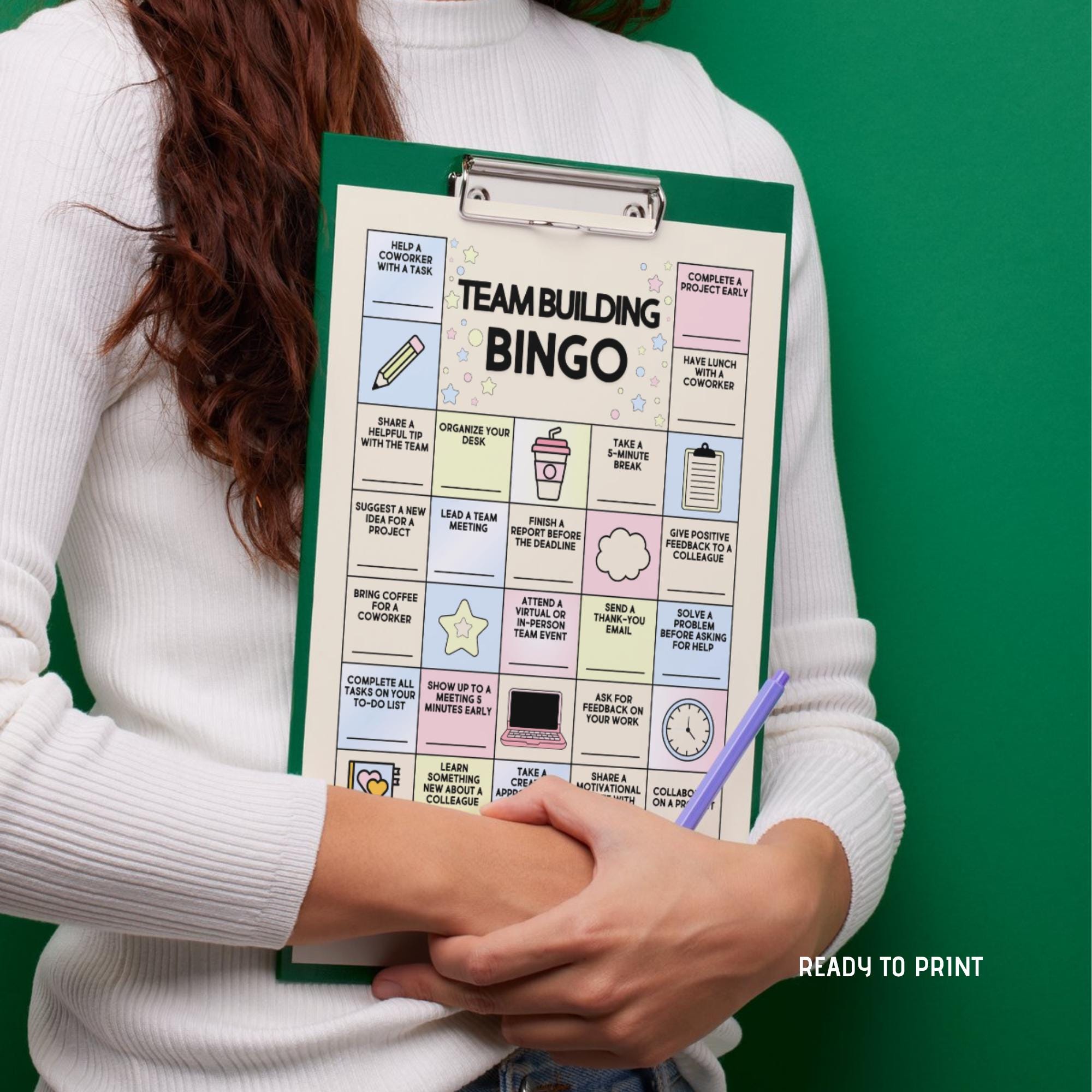 Office Bingo for Team Building | HR Game | Fun Workplace Challenges ...