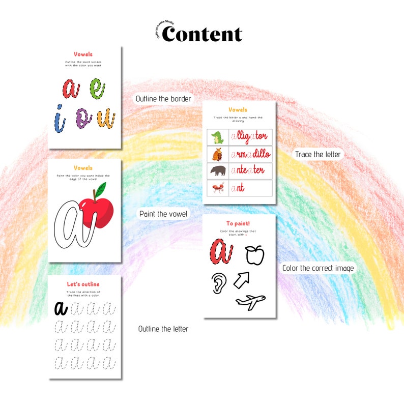 Worksheet Learning the Vowels Vowels Worksheet Paint the Letter Trace ...