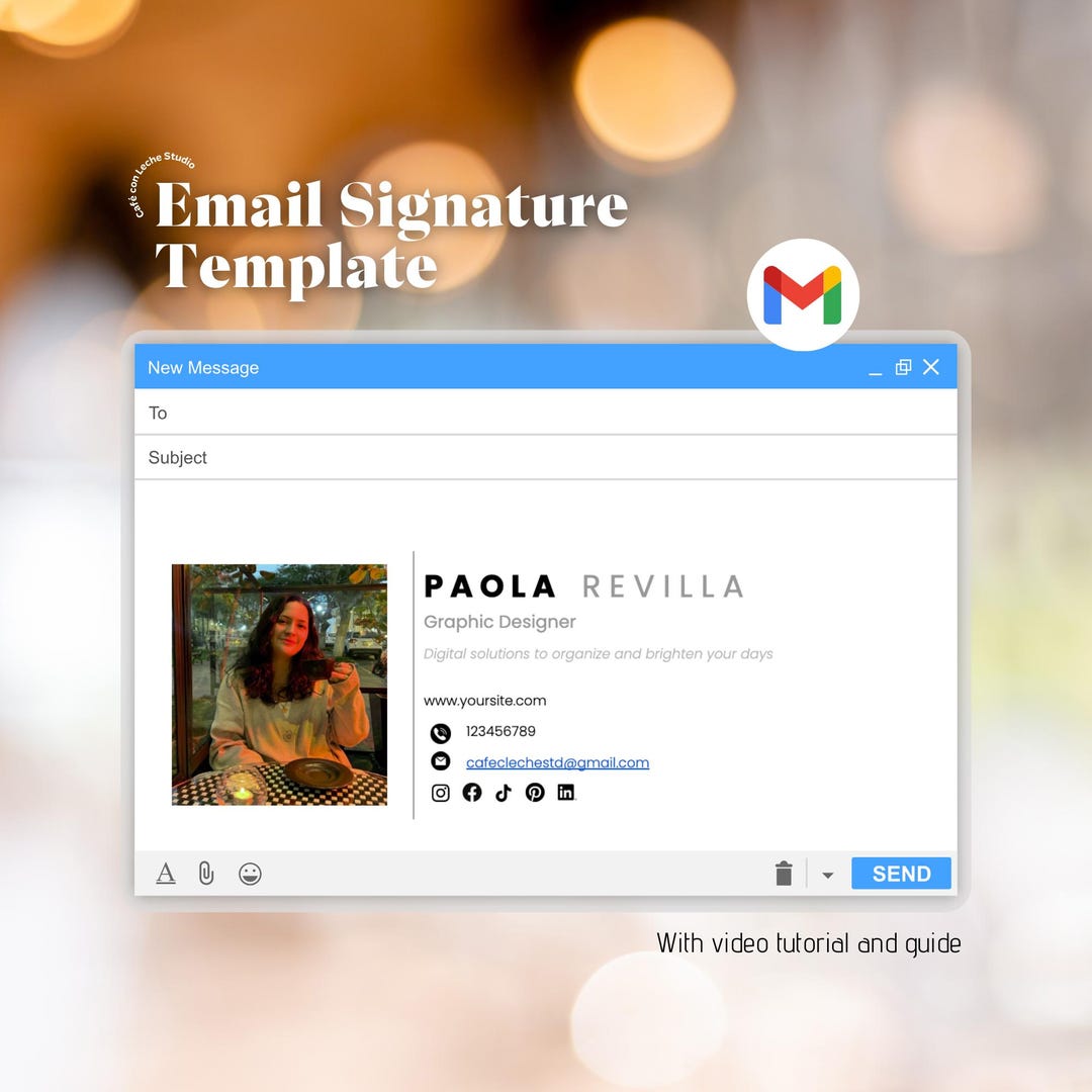 Professional Gmail Signature Template | Gmail Branding Tools | Custom ...