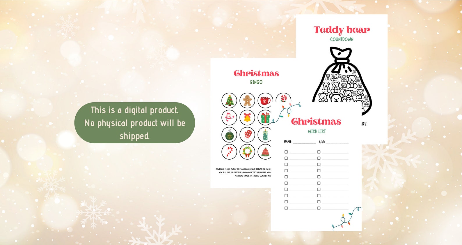 Christmas Worksheet Coloring Pages Holiday Themed - Etsy