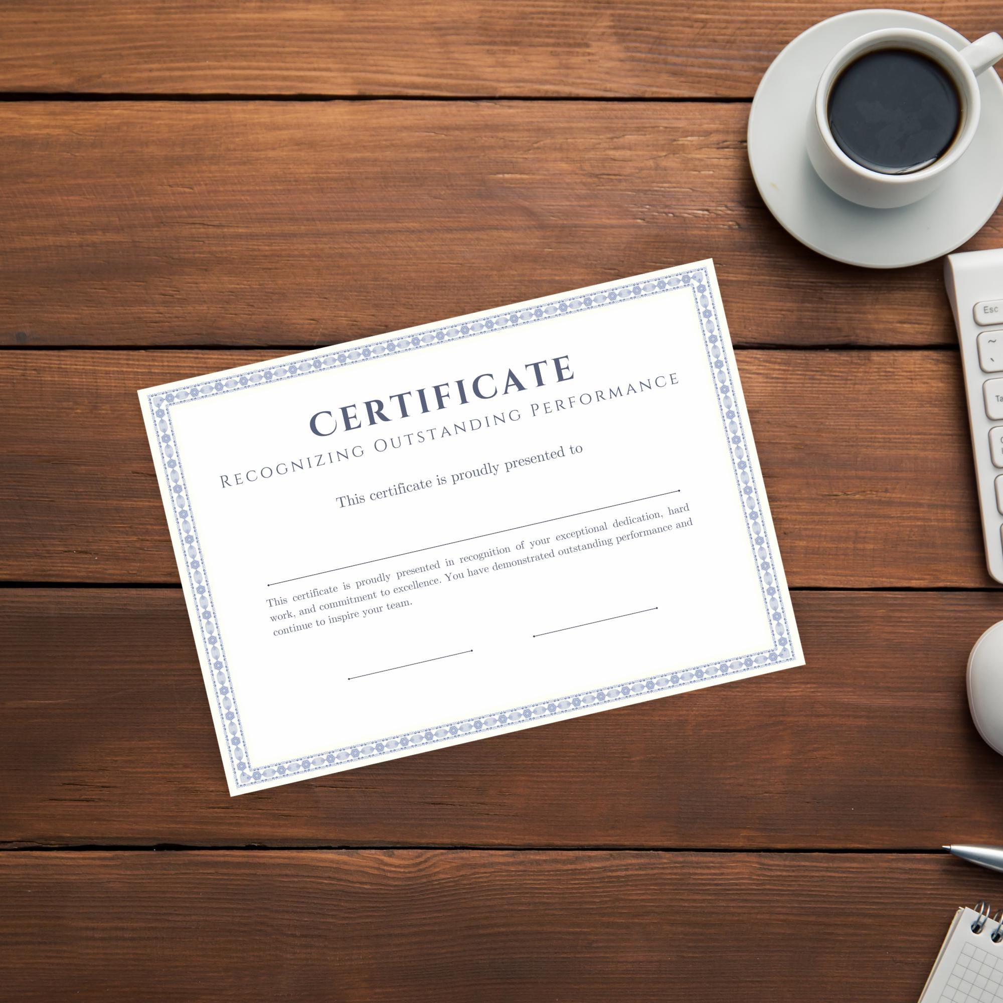 Work Certificate Bundle | Editable Team Player, Outstanding Performance ...