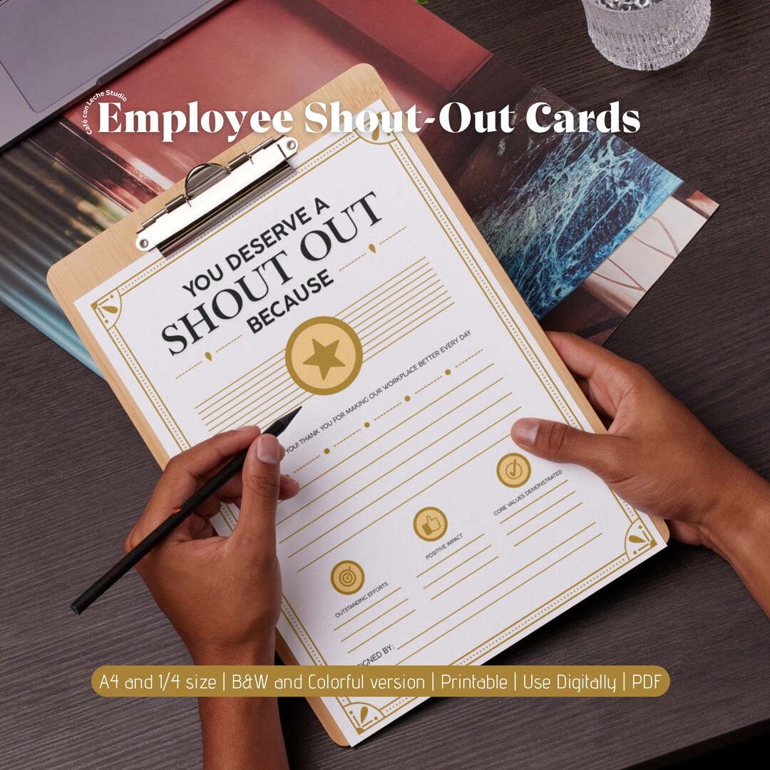 Employee Recognition Form - Colorful & Black and White | HR Tools ...