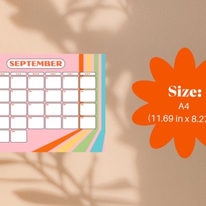 2025 Calendar Printable | Printable Calendar | Groovy Calendar | Retro ...