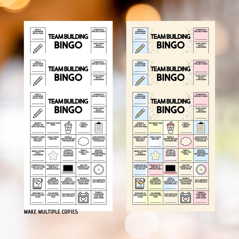 Office Bingo for Team Building | HR Game | Fun Workplace Challenges ...