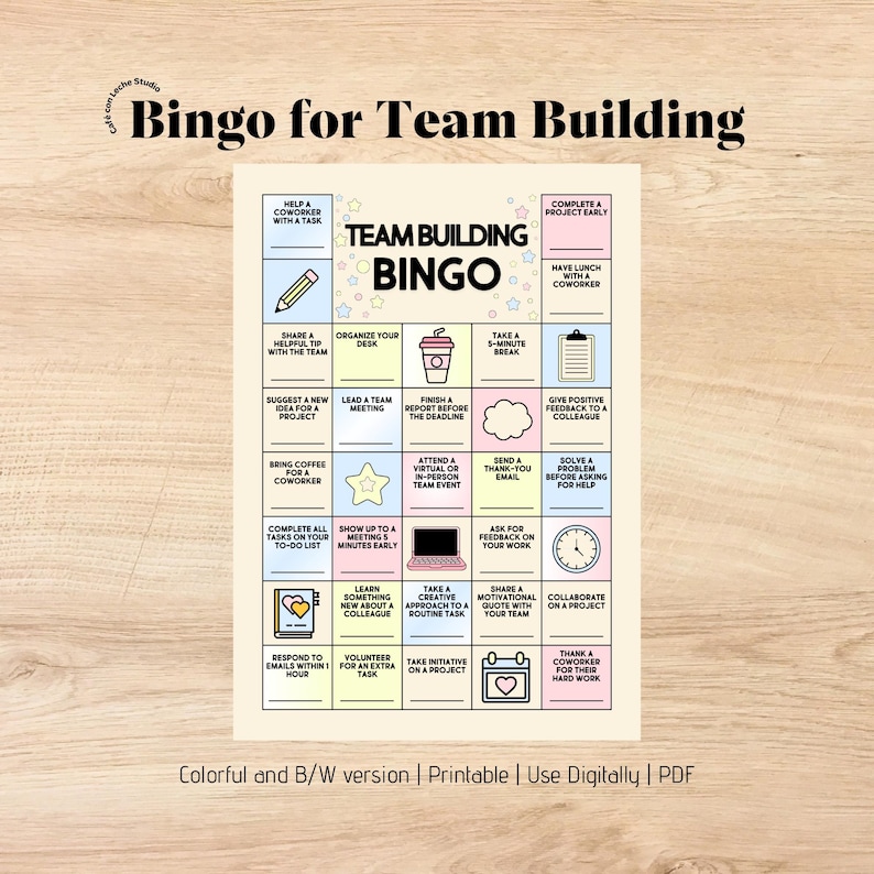 Office Bingo for Team Building | HR Game | Fun Workplace Challenges ...