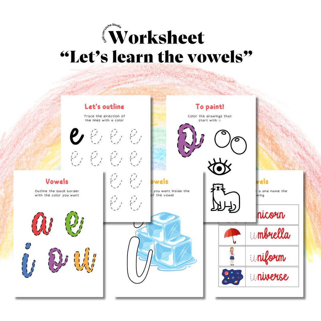 Busy Book | Worksheet | Learning the Vowels | Vowels Worksheet | Paint ...