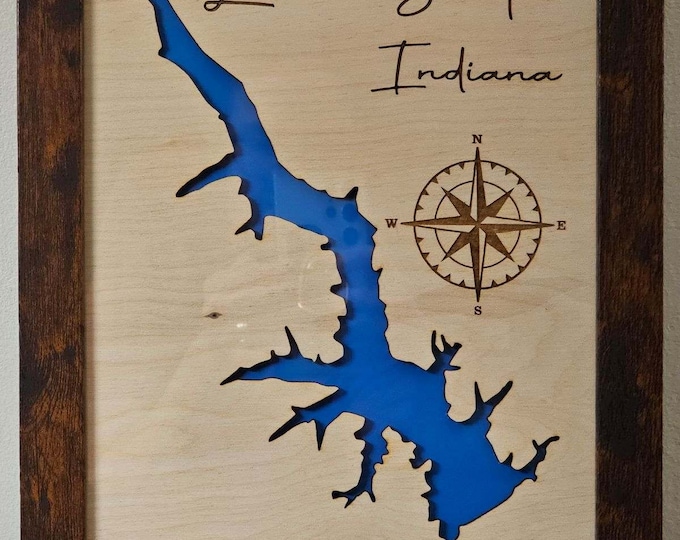Custom Lake Map Personalized Lake House Decor - Etsy