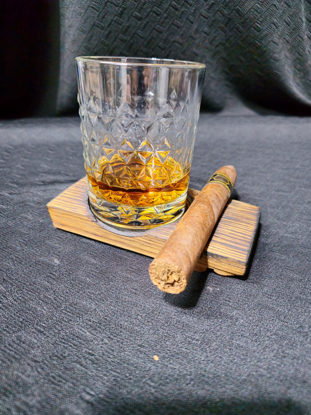 Bourbon Stave Rock Glass Cigar Holder - Etsy