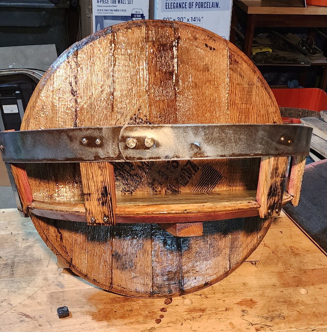 Bourbon Barrel Shelf - Etsy