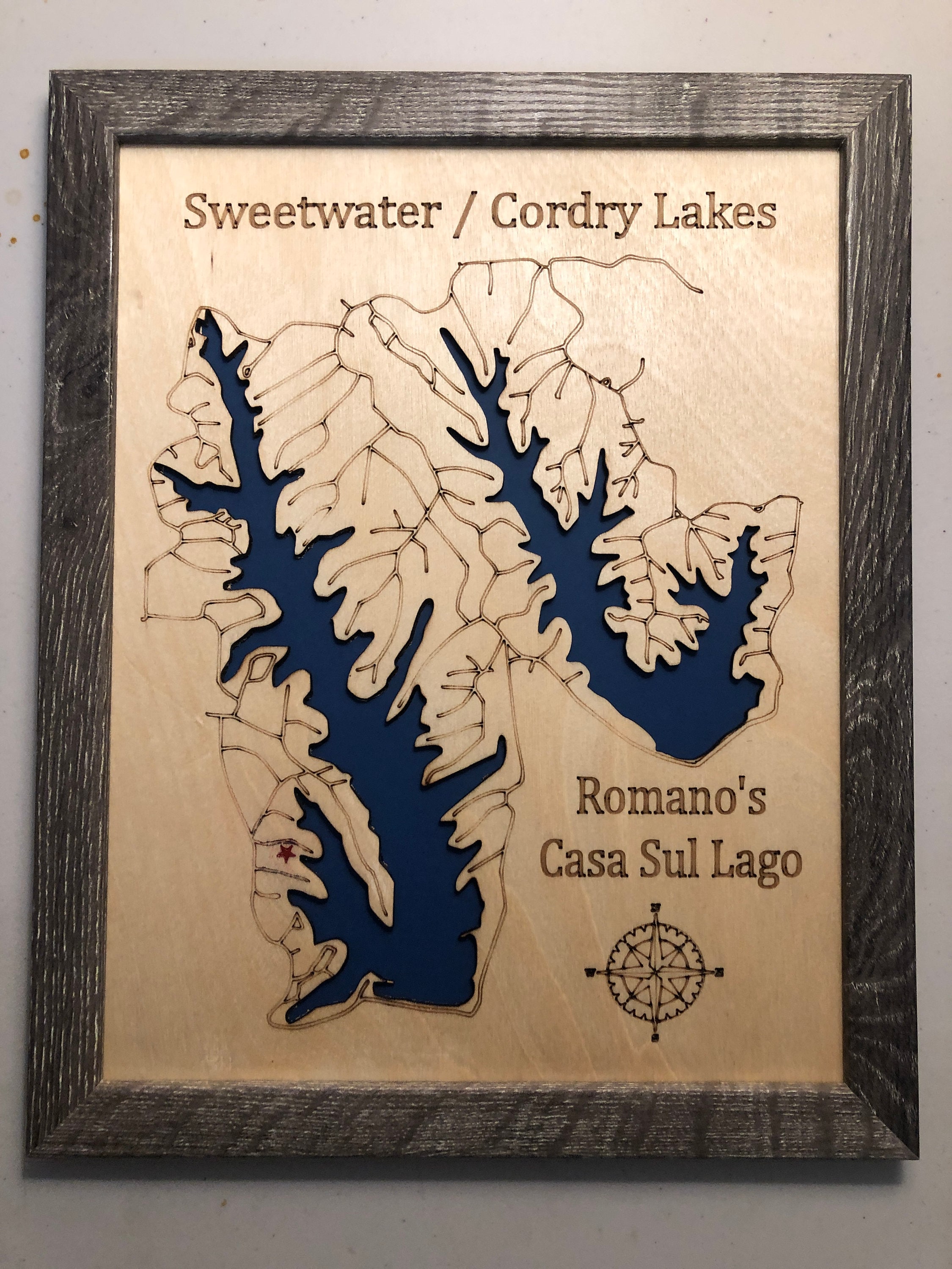 Custom Lake Map Personalized Lake House Decor - Etsy