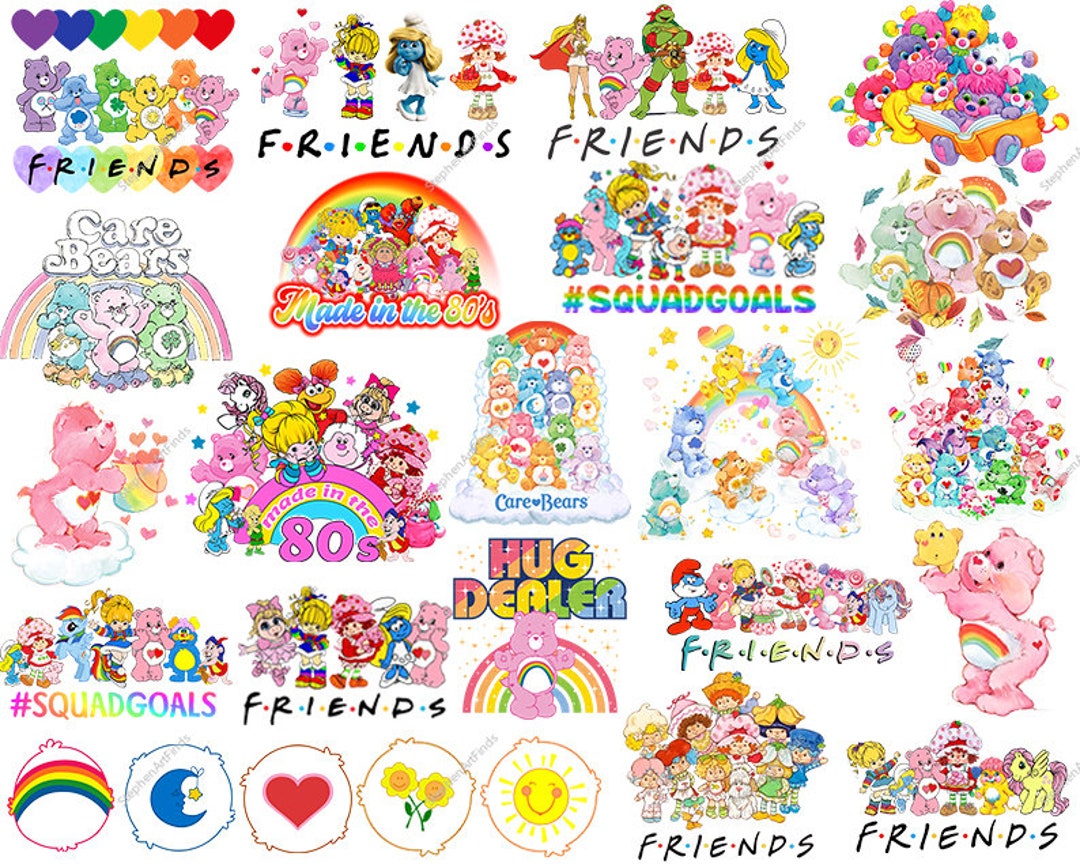Cartoon Friends Nostalgia Png 80s Cartoon Friends Png - Etsy