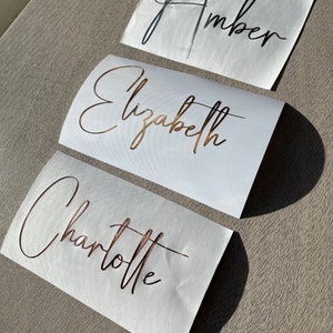Custom Vinyl Name Decal, Vinyl Stickers, Holographic Name Decal, Name ...
