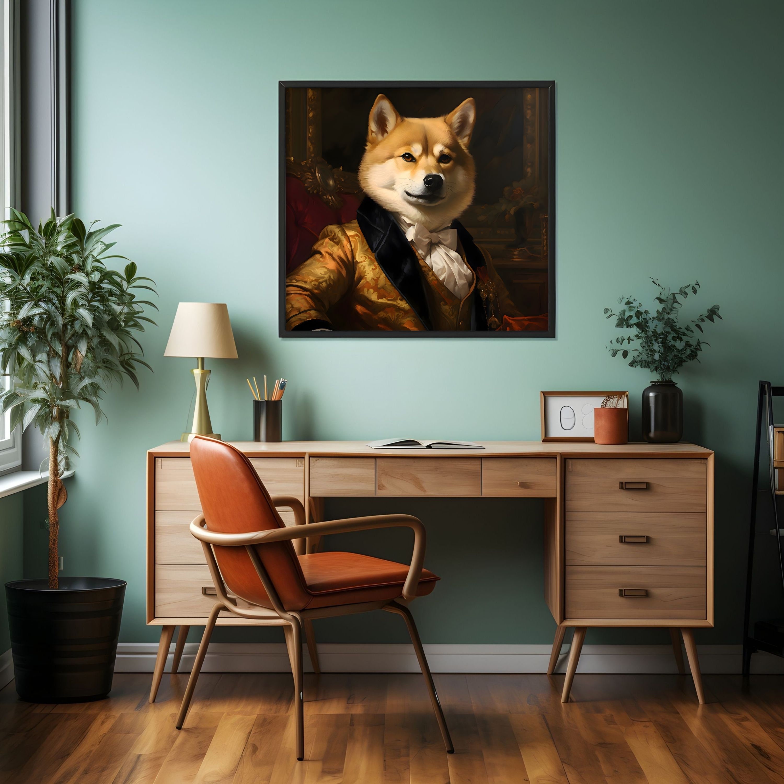 Shiba Inu Wall Art Printable Aristocratic Dog Art Print - Etsy