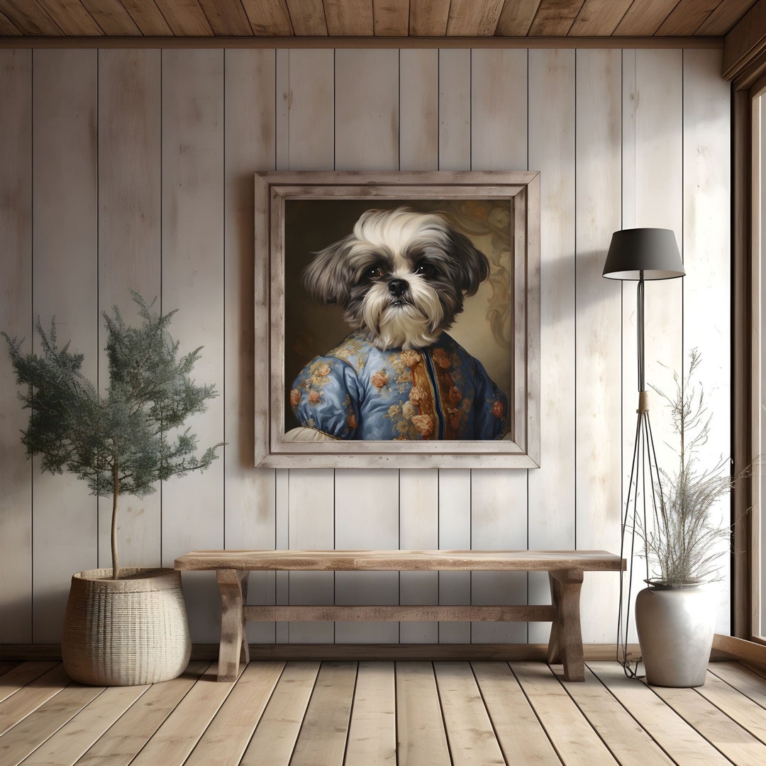 Shih Tzu Wall Art Printable Aristocratic Dog Art Print - Etsy