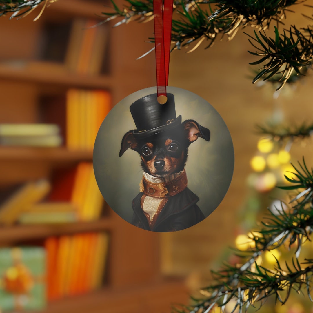 Miniature Pinscher Ornament, Min Pin Gifts, Aristocratic Min Pin Art ...
