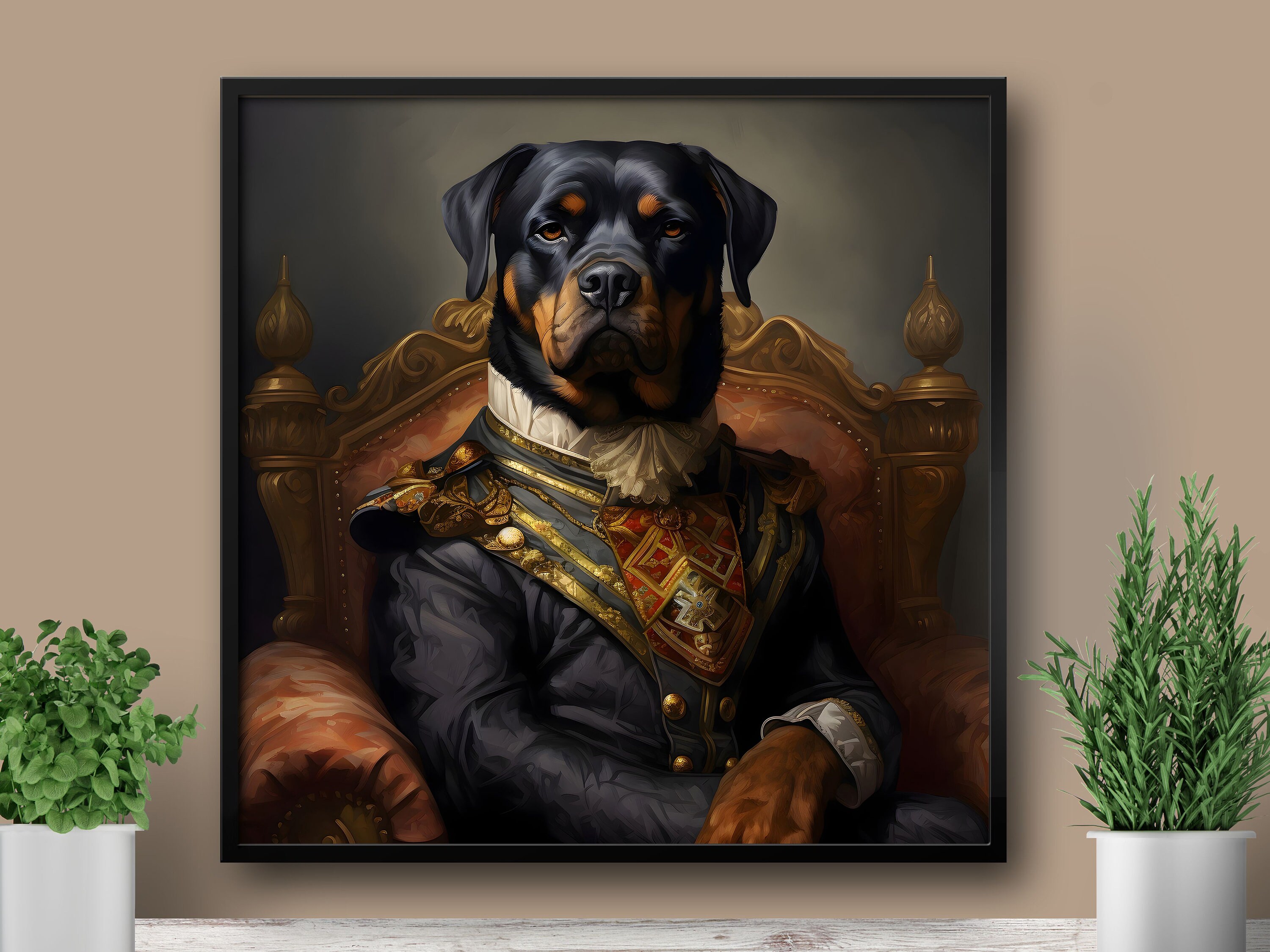 Rottweiler Wall Art Printable Aristocratic Dog Art Print - Etsy