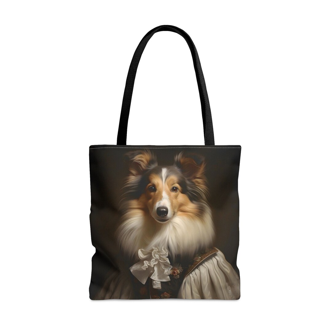 Shetland Sheepdog Tote Bag, Fancy Dog Gifts, Vintage Aristocratic ...